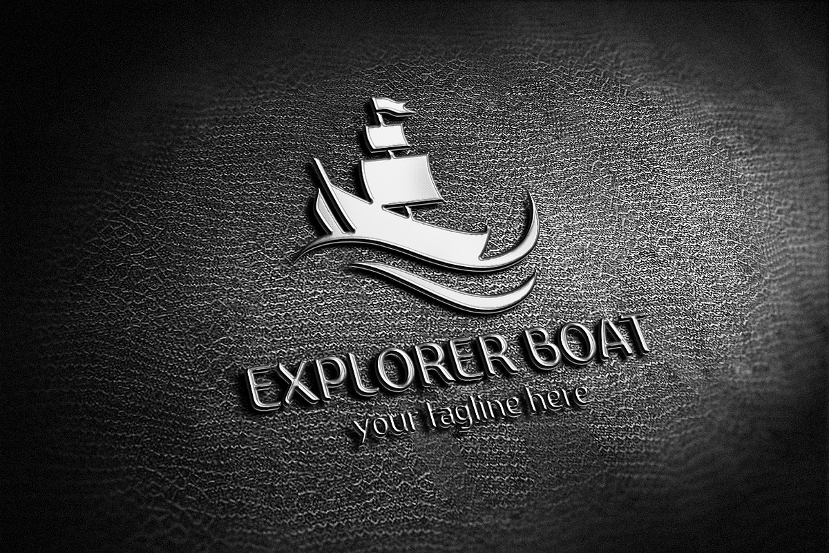 Explorer Boat Vector Logo Template
