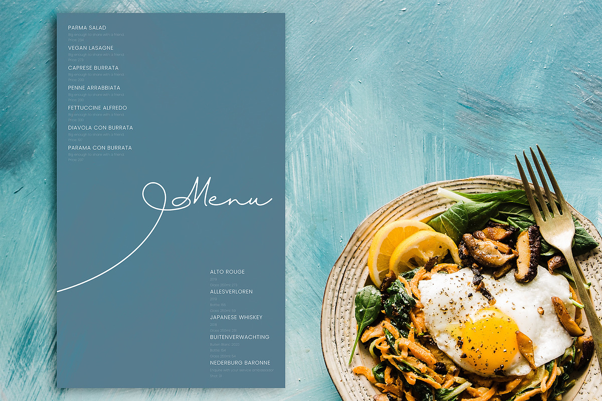 Modern Menu Pack, a Stationery Template by Artemis-products