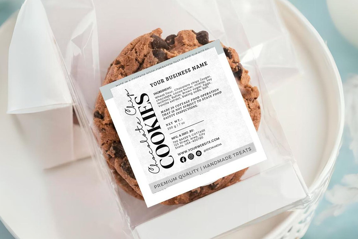 Cottage Home Backed Food Label
