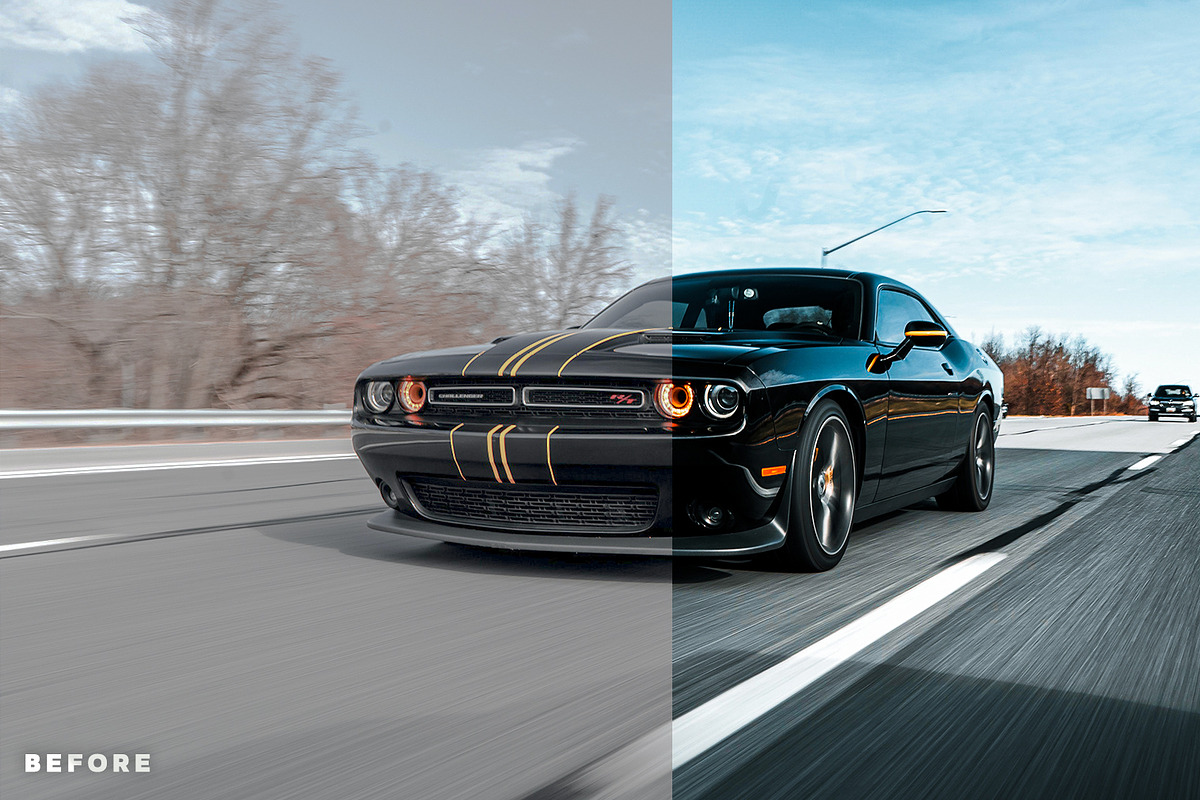 Automotive LUTS Color grading, an Action Add-On by Presetsh.com
