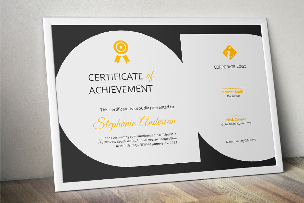 Tear drops certificate template, a Stationery Template by Inkpower