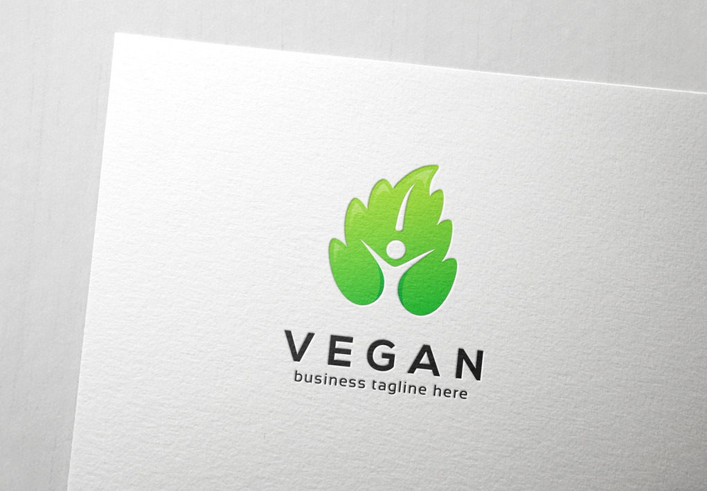 Vegan Logo, a Branding & Logo Template by Slim Studio