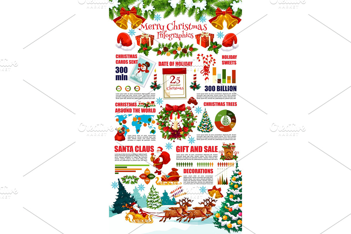 Christmas infographics, an Object Illustration by Vector Tradition