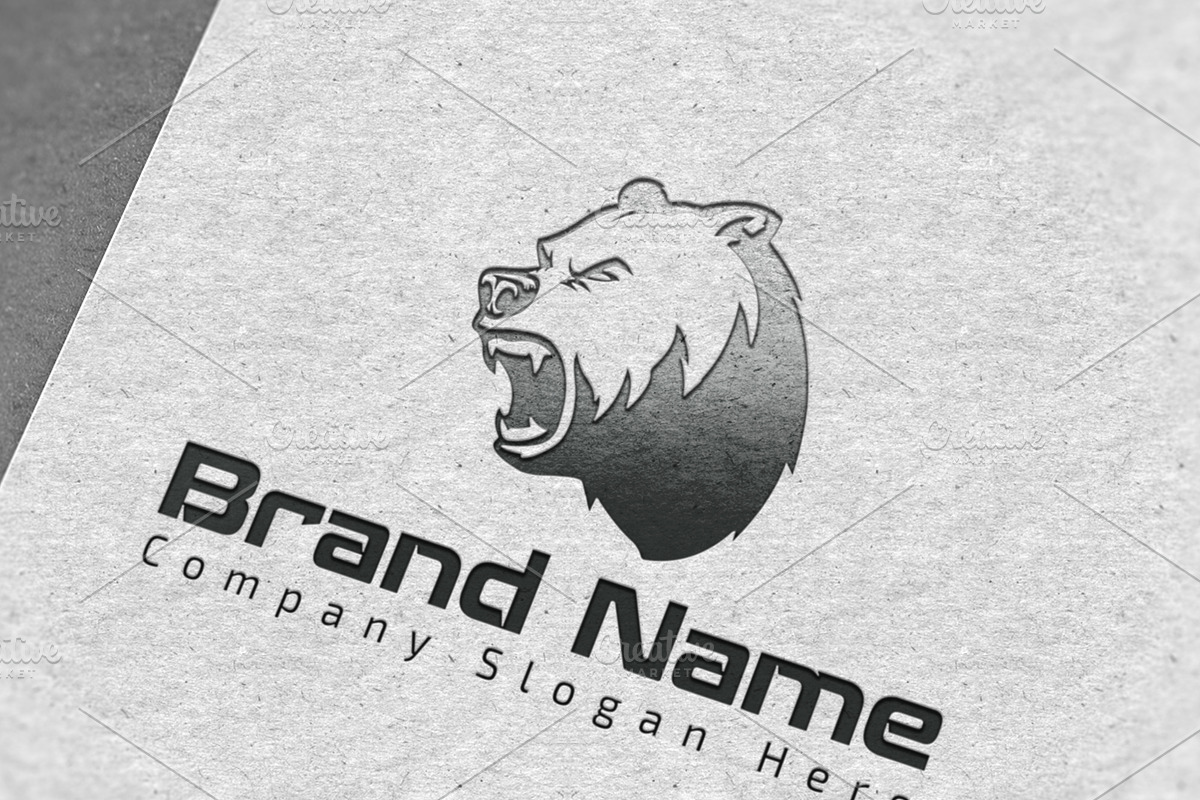 Modern Bear Logo - Mock-Up & Vector, a Branding & Logo Template by Multiple