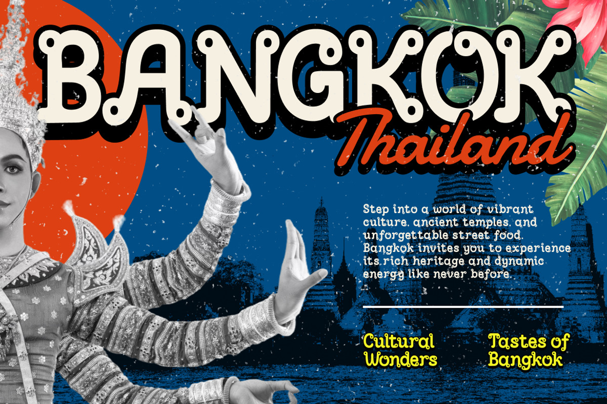 Thailoop Ornamental Thailand Font, a Serif Font by Vadovastd