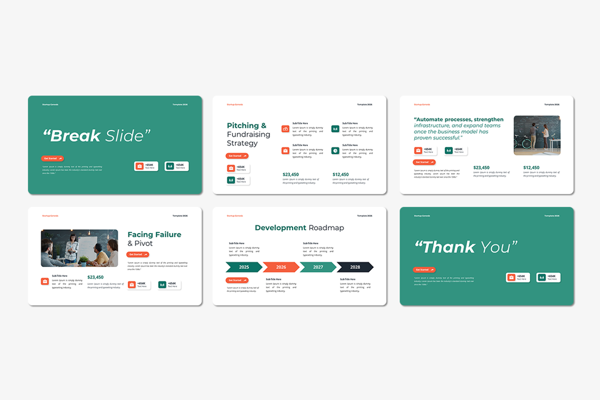 Startup Genesis - Google Slides, a Presentation Template by QR Design ...