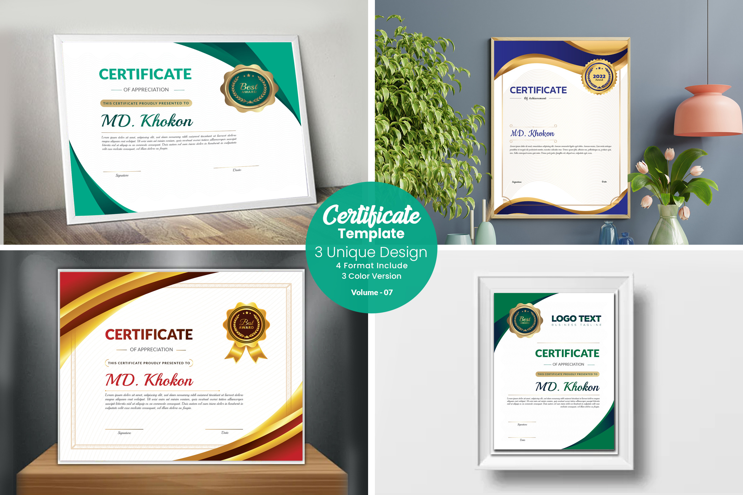 Multipurpose Certificate Template, a Stationery Template by MRI STUDIO ...
