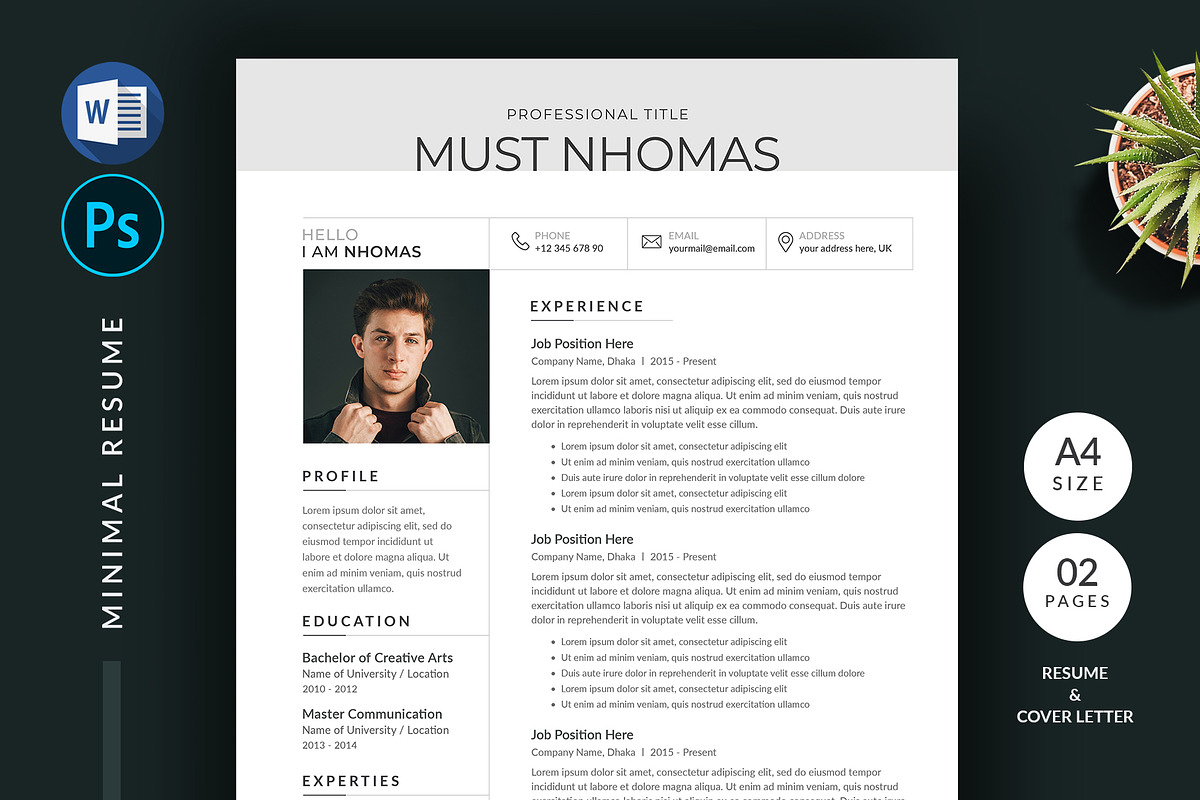 Modern Resume Template | Word | Creative Market
