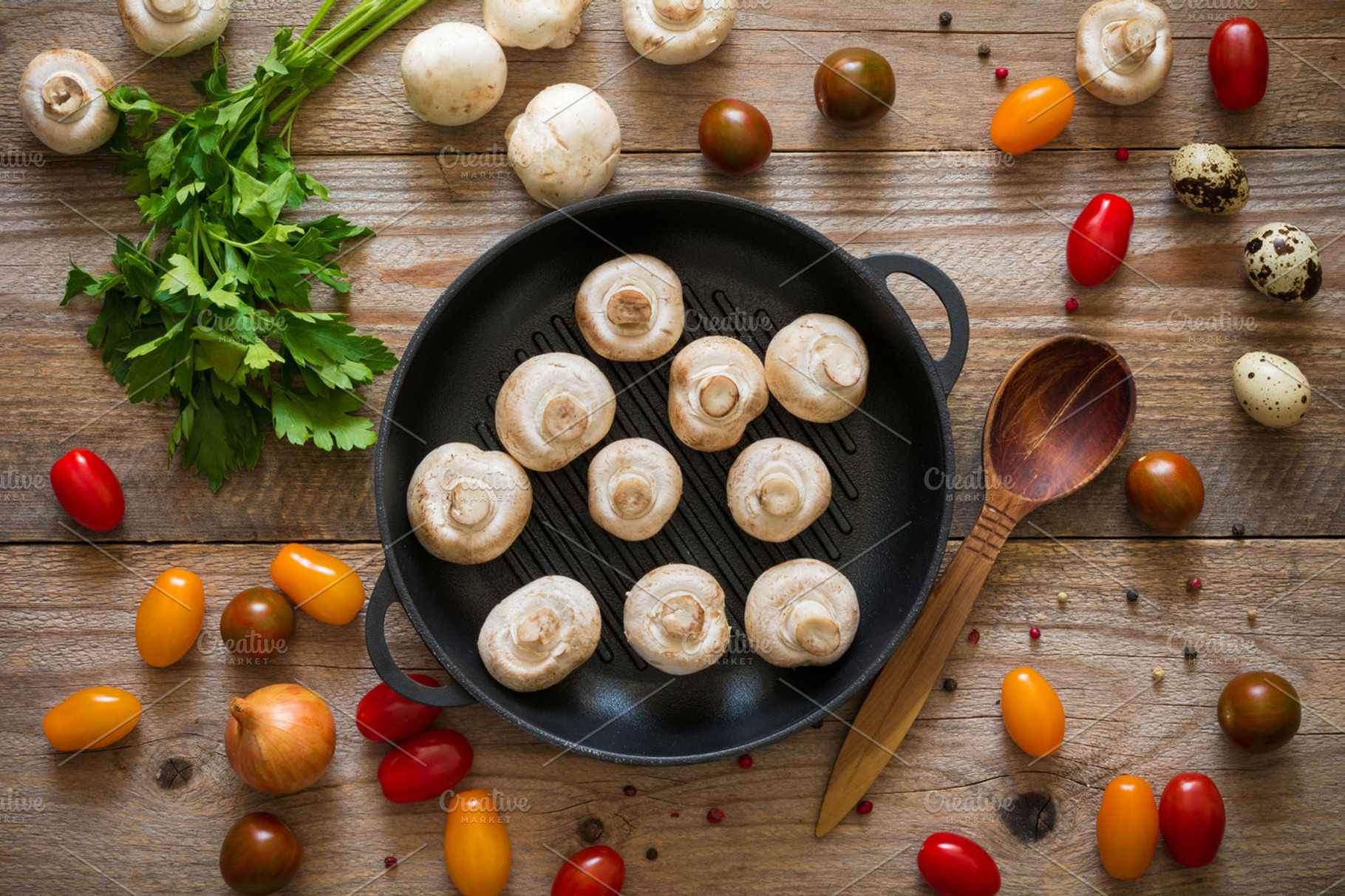 Rustic summer cooking background, a Food & Drink Photo by The baking ...