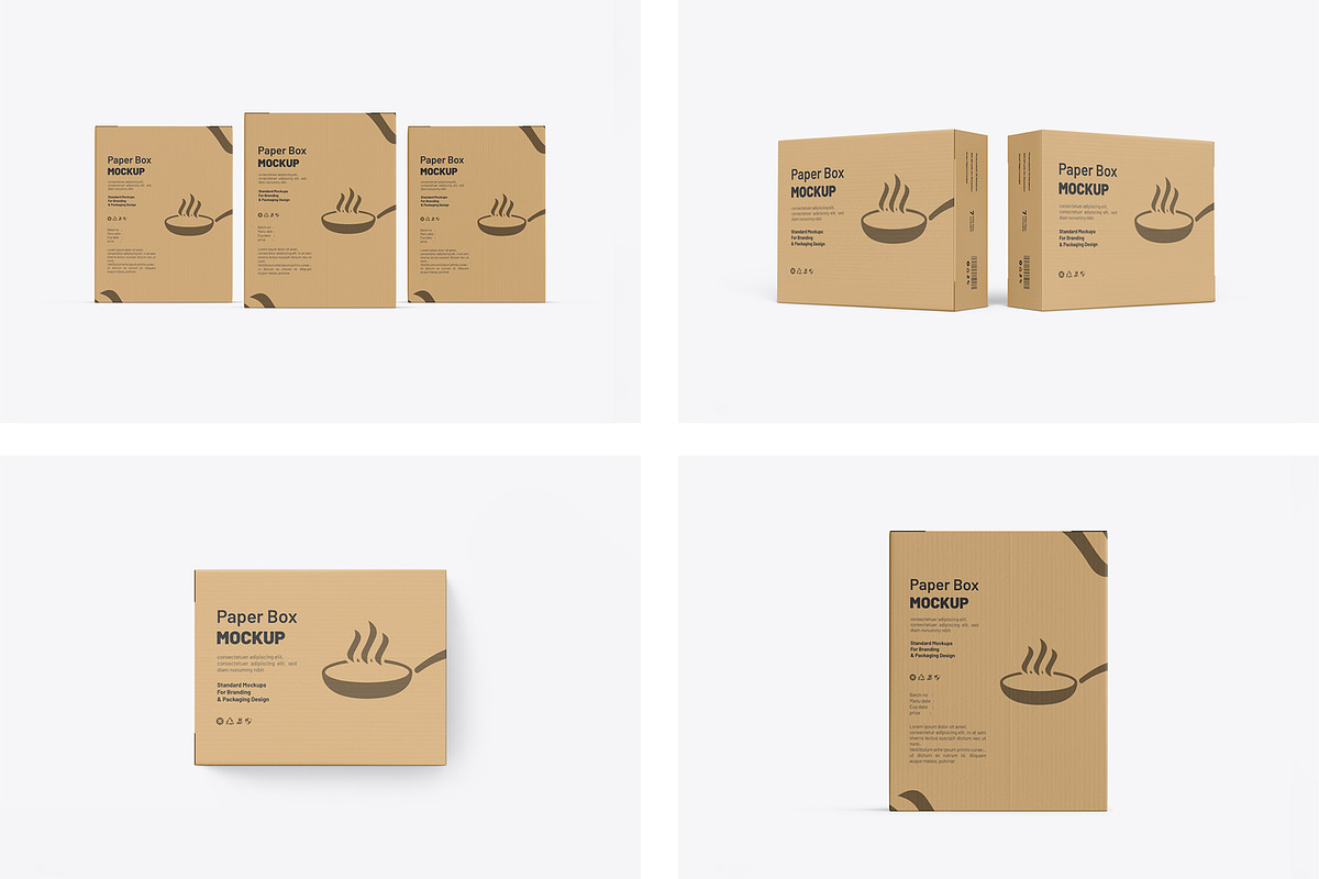 Kraft Cooking Pan Packaging Mockup
