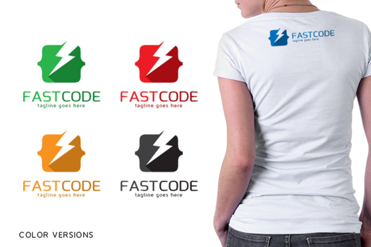 Fast Code Logo Template, a Branding & Logo Template by gunaonedesign