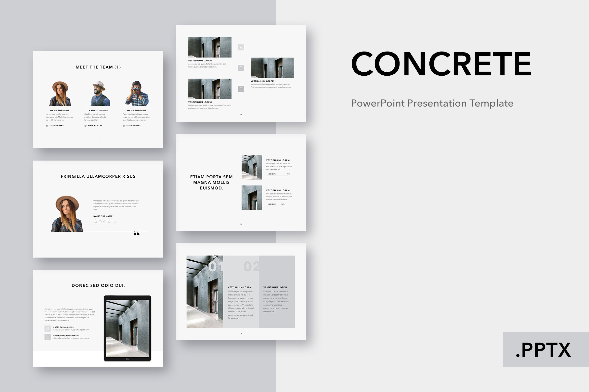 Concrete PowerPoint Template, a Presentation Template by Jumsoft