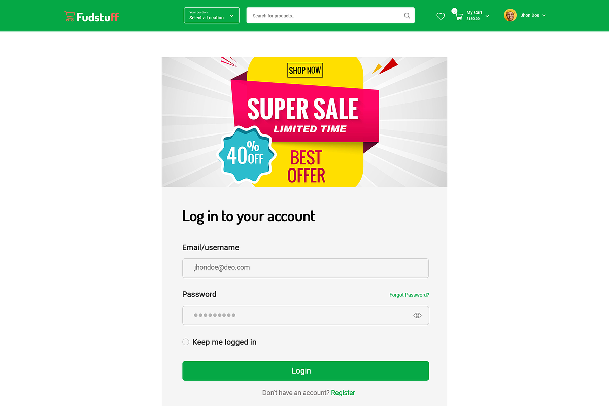 Grocery Store HTML5 Template | Creative Market