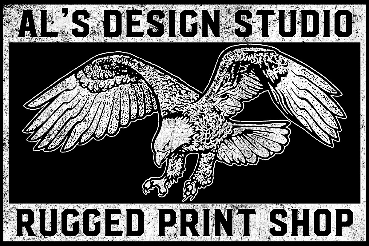 AL's Rugged Print Shop, a Layer Style Add-On by AL's Design Studio