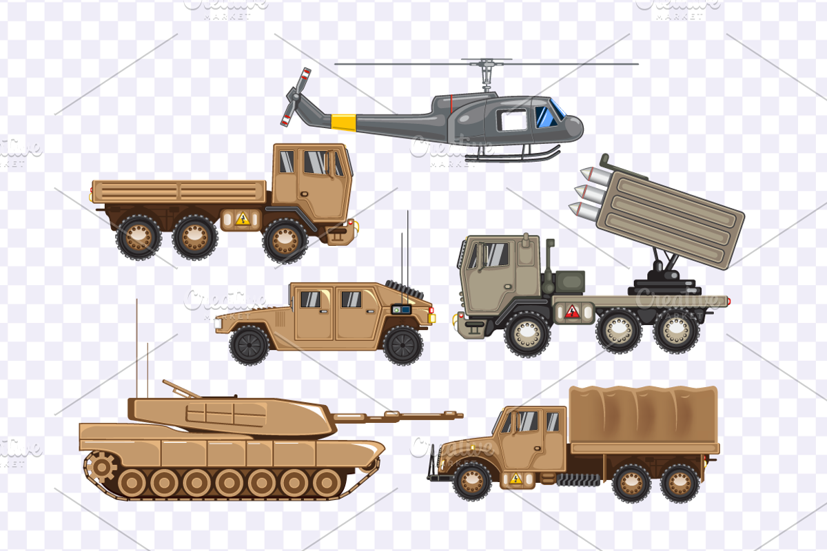 Military Vehicles, an Object Graphic by yurakr