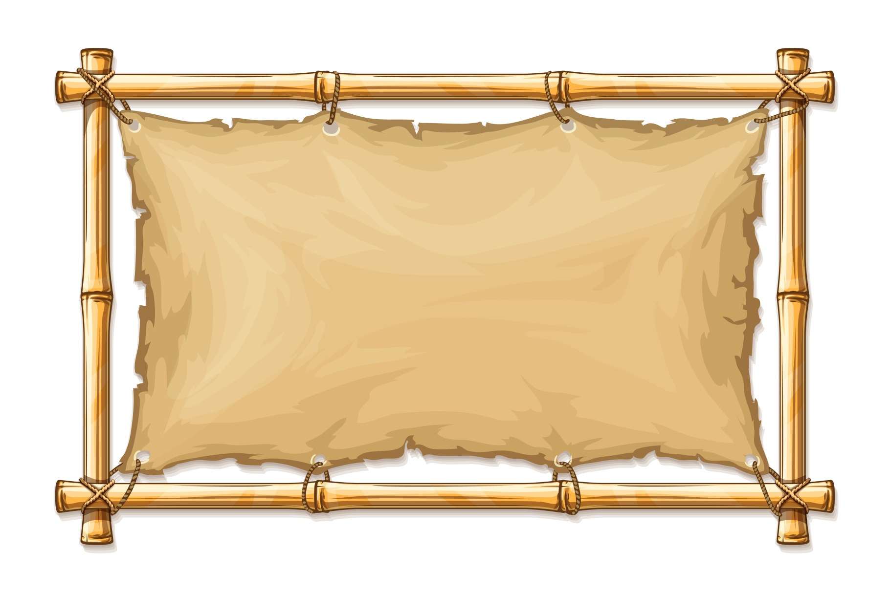 Bamboo frame with old textile, a Technology Illustration by LoopAll