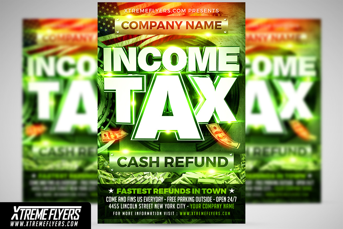 Income Tax Flyer Template, a Flyer Template by XtremeFlyers