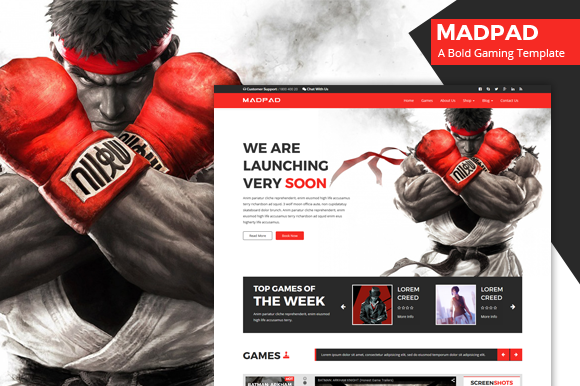 Madpad - A Bold Gaming Template, a Bootstrap Template by Digital_Sparrow