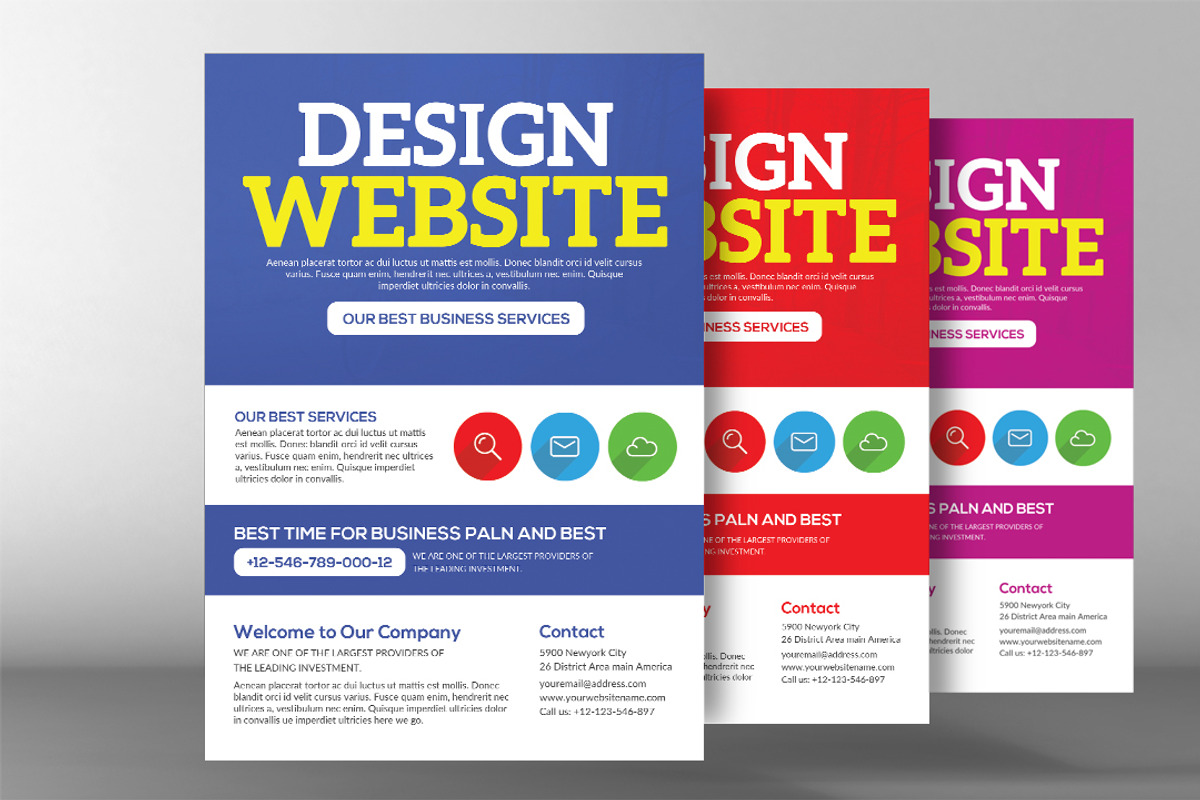 Website Design Agency Flyer Template, a Flyer Template by graphicforest