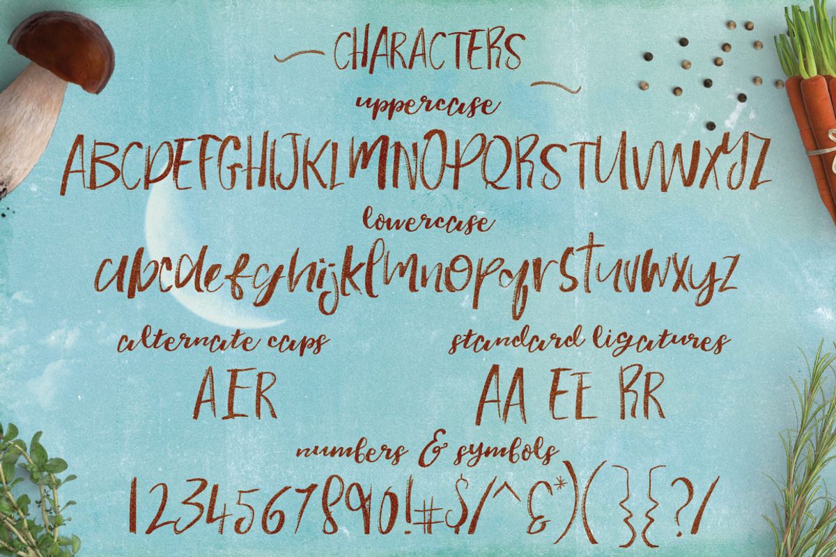 Moonlit Harvest Font Typeface, a Font by Creativeqube Design