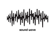Black sound wave. Isolated design, a Technology Illustration by ...