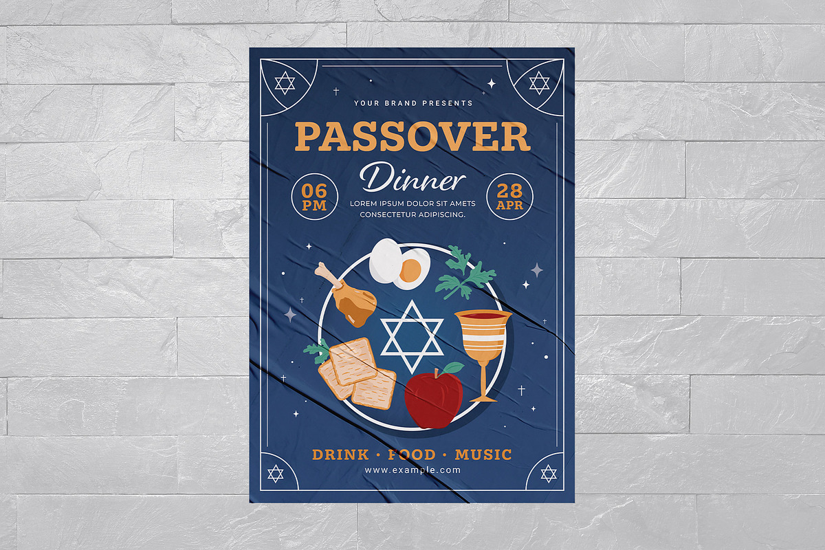Passover Flyer Template, a Flyer Template by BrandPacks