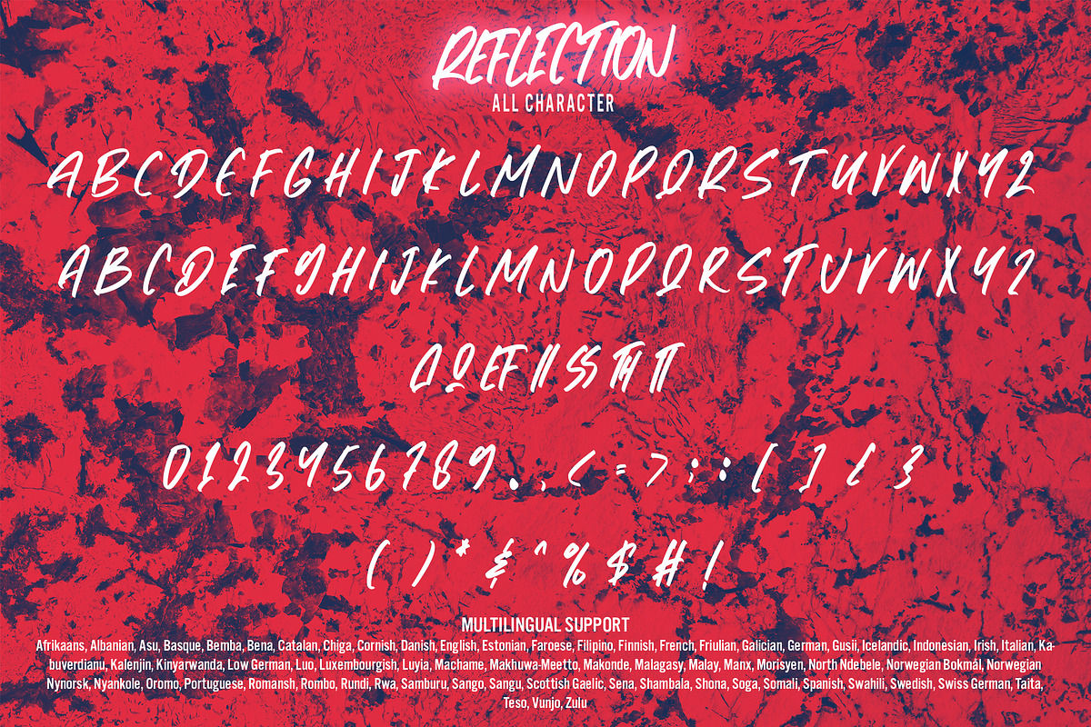Reflection - Handbrushed Font, a Handwritten Font by Arendxstudio