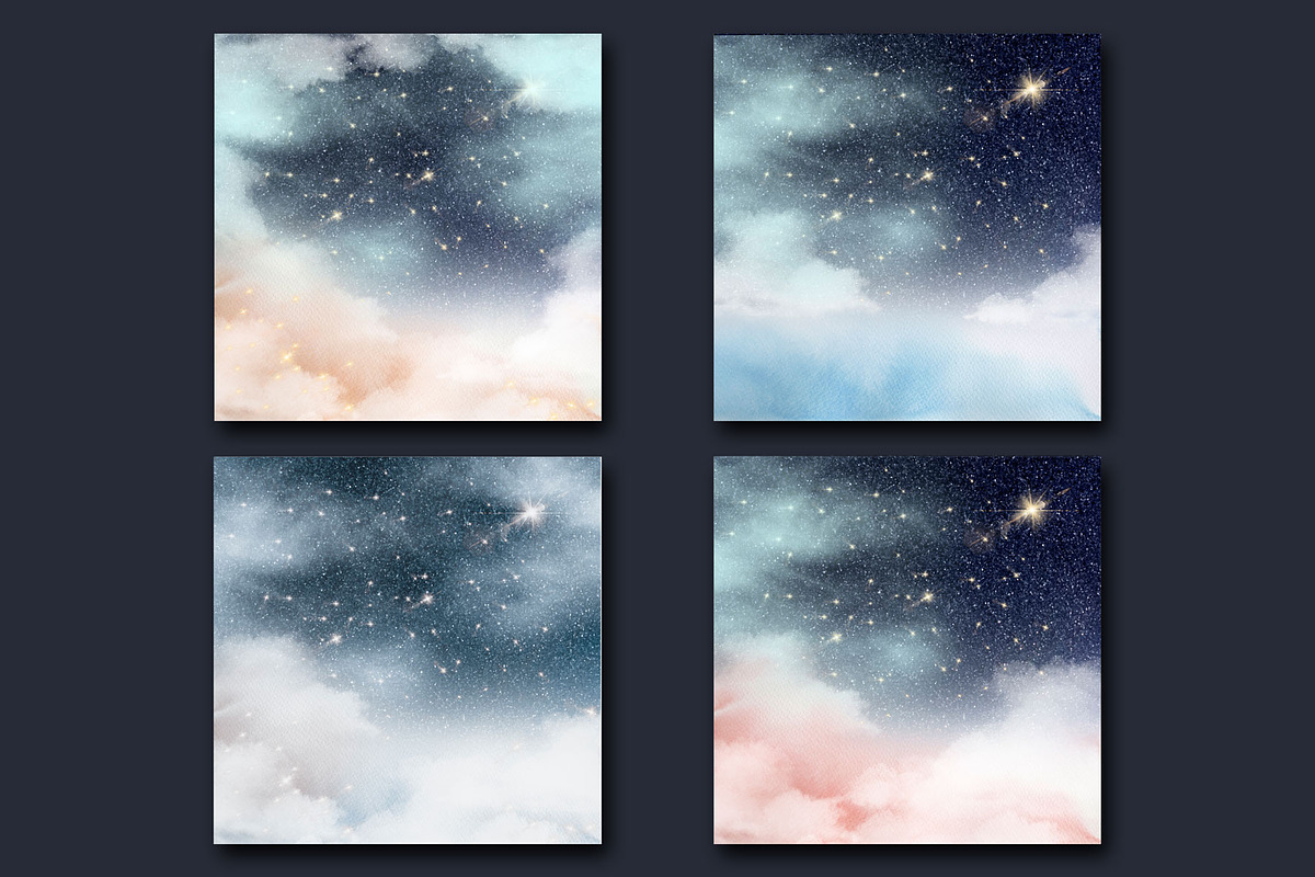 Starry Sky Backgrounds 1, a Texture Graphic by Suna Kosem