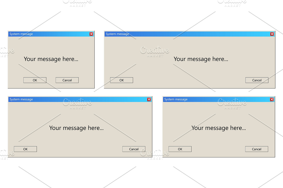 Operating system message template., a Technology Illustration by HAPPY ...