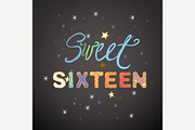 Sweet Sixteen Image | Decorative Illustrations ~ Creative Market