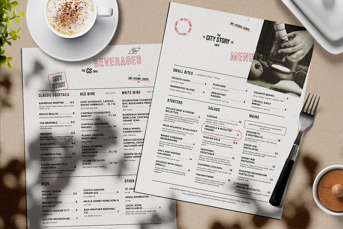 Rustic Restaurant Menu, a Brochure Template by BigWeek