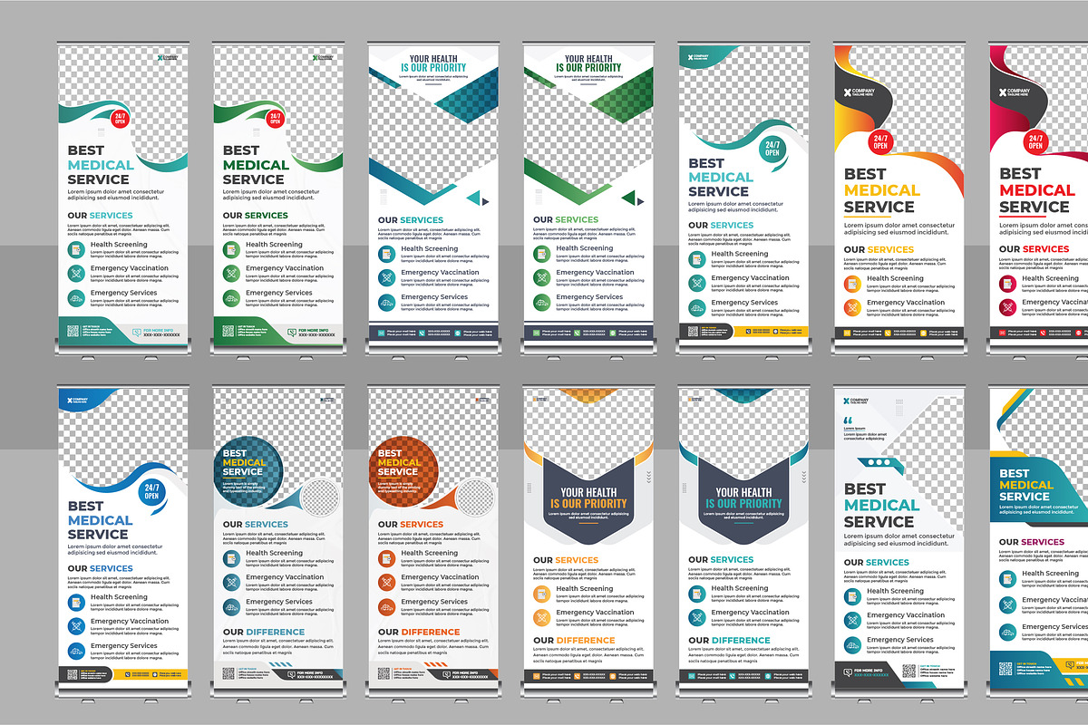 Medical or healthcare Roll up banner