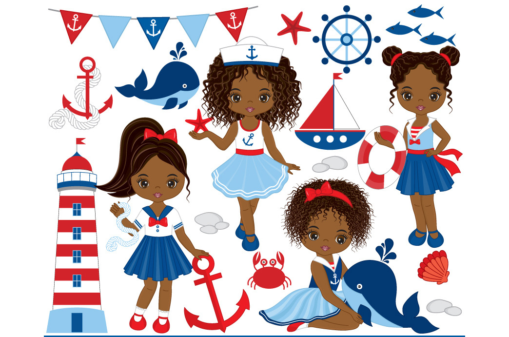 Vector Nautical Kids Clipart, an Illustration by TheCreativeMill ...