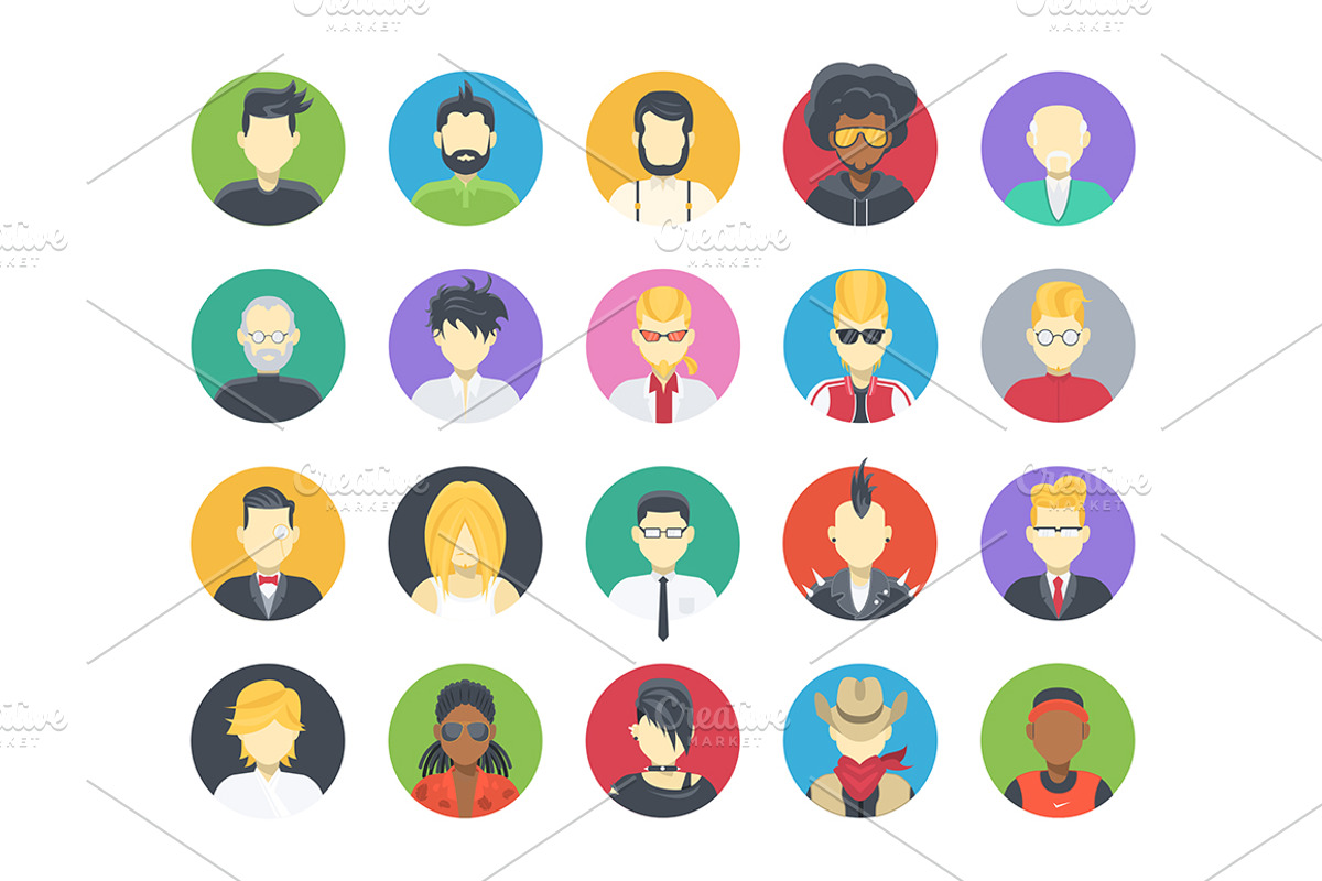 35 Flat User Icons, an Icon by Flat Icons