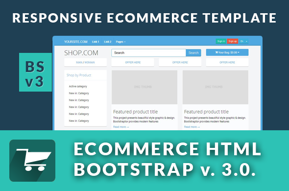 Ecommerce responsive BS3.0.v, a Websites & App Template by Bootstraptor ...