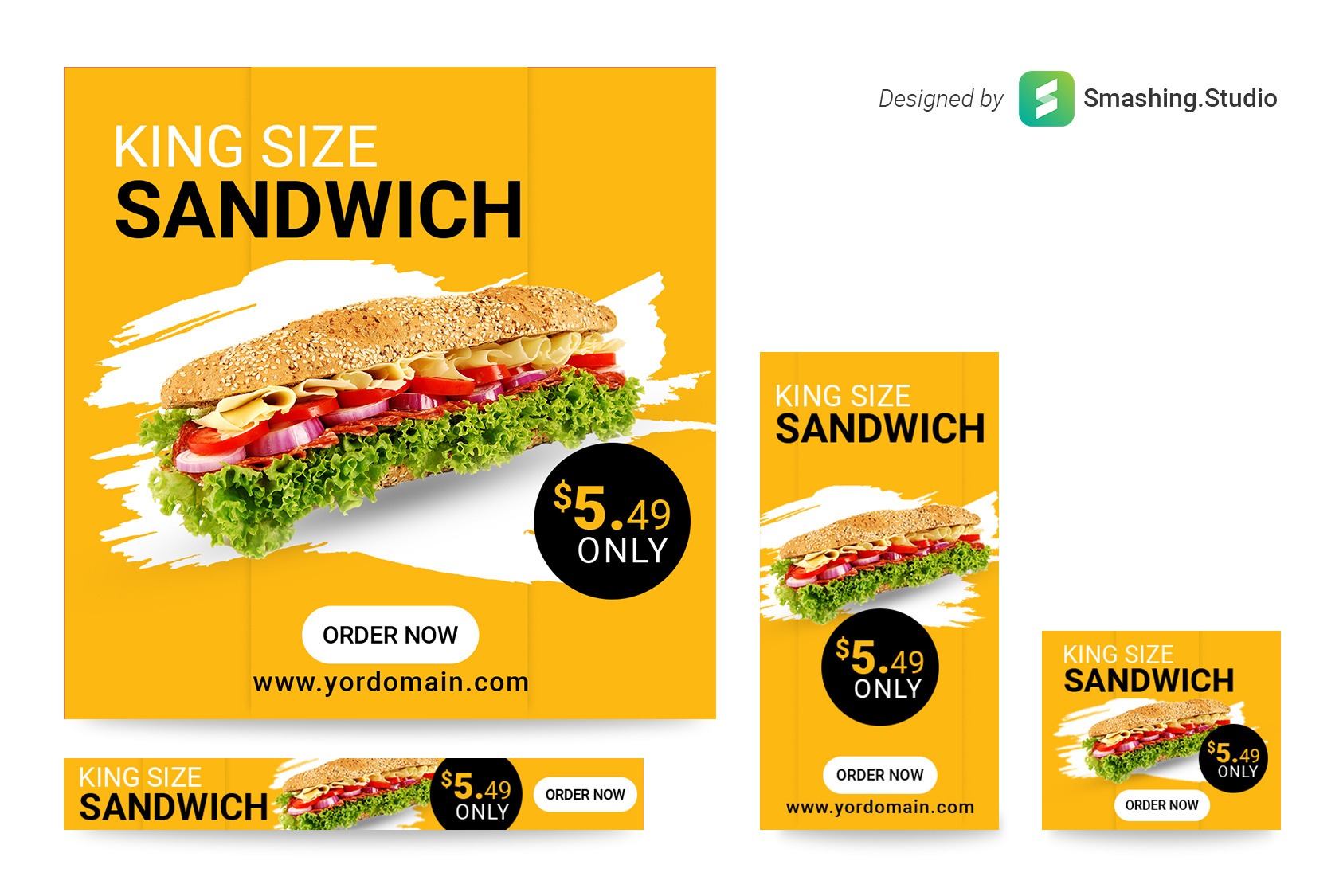 Sandwich Web Ads Banner, a Templates & Theme by Smashing_Studio