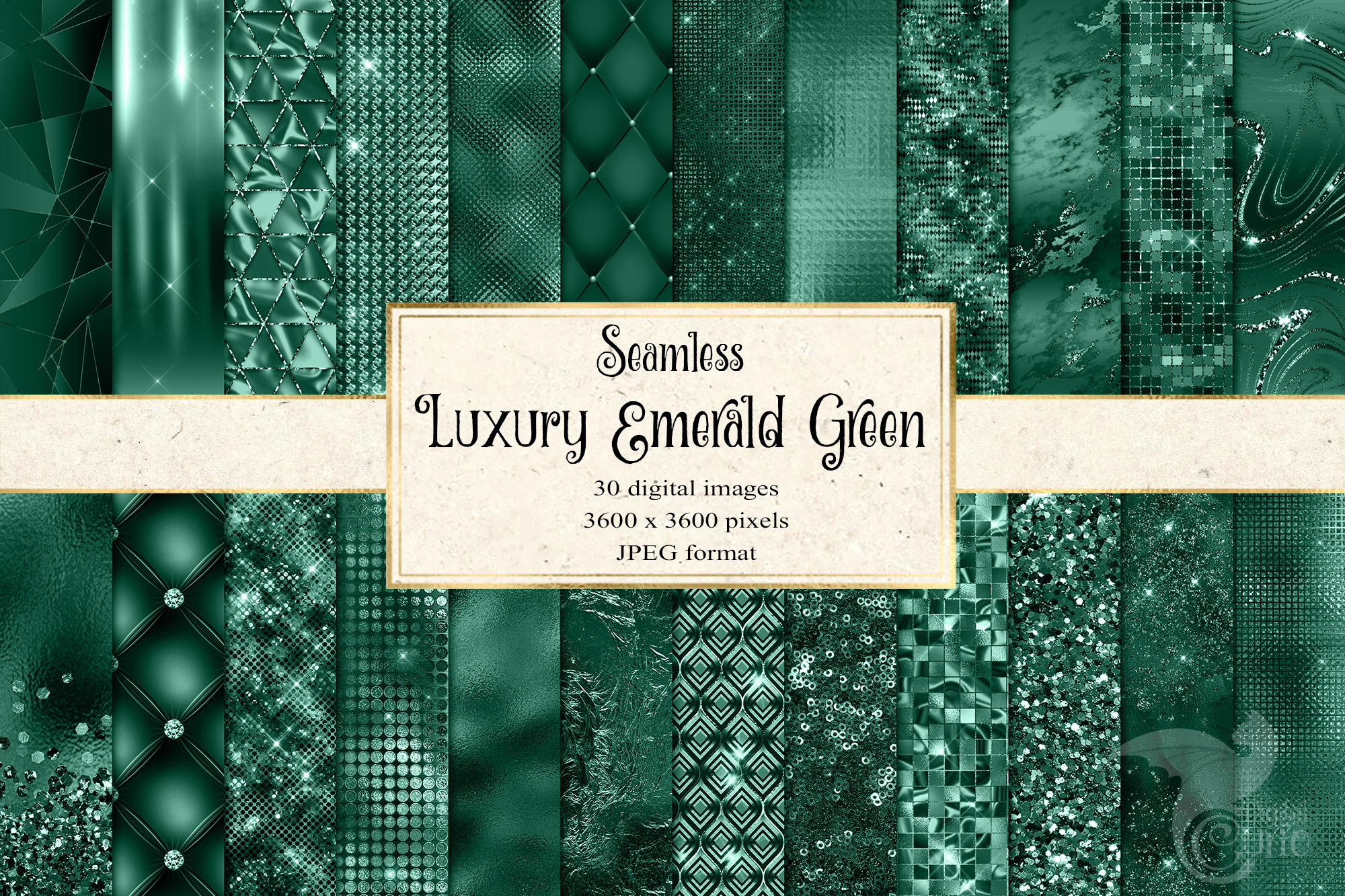 Luxury Emerald Textures, a Texture Graphic by Digital Curio