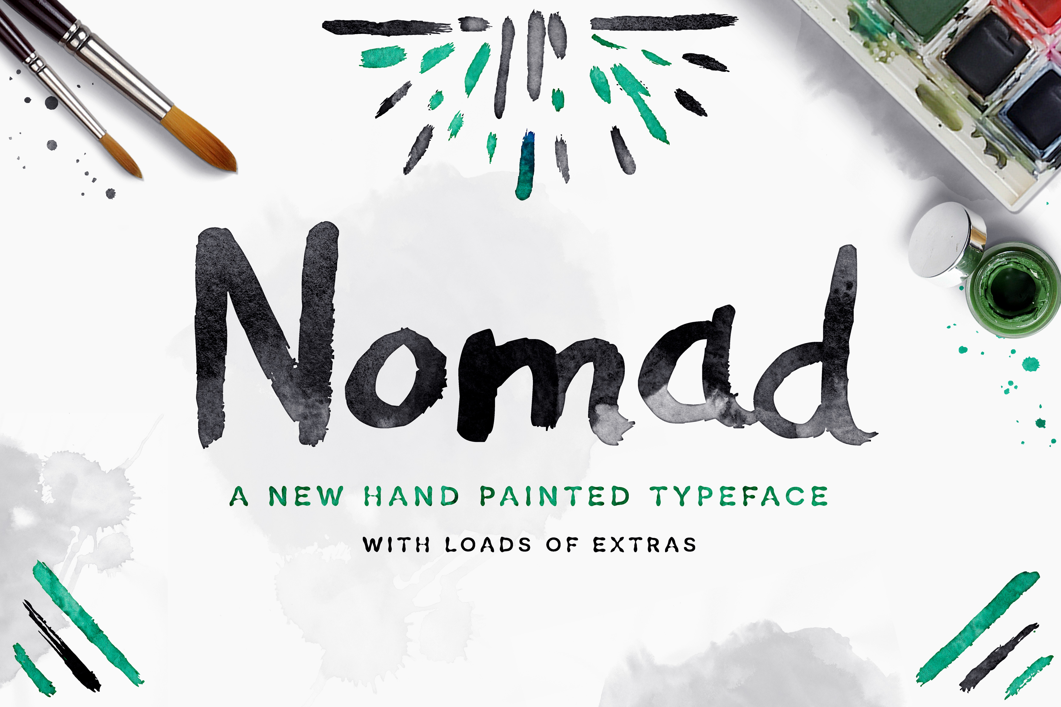 Nomad Font + Extras, a Script Font by Flycatcher Design