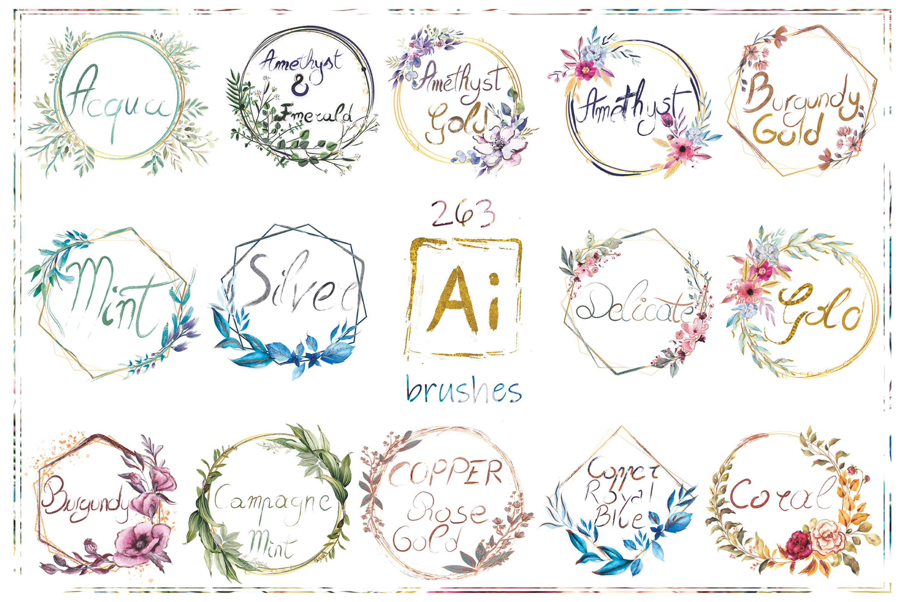 Adobe Illustrator Brushes, a Brush Add-On by FaeryDesign