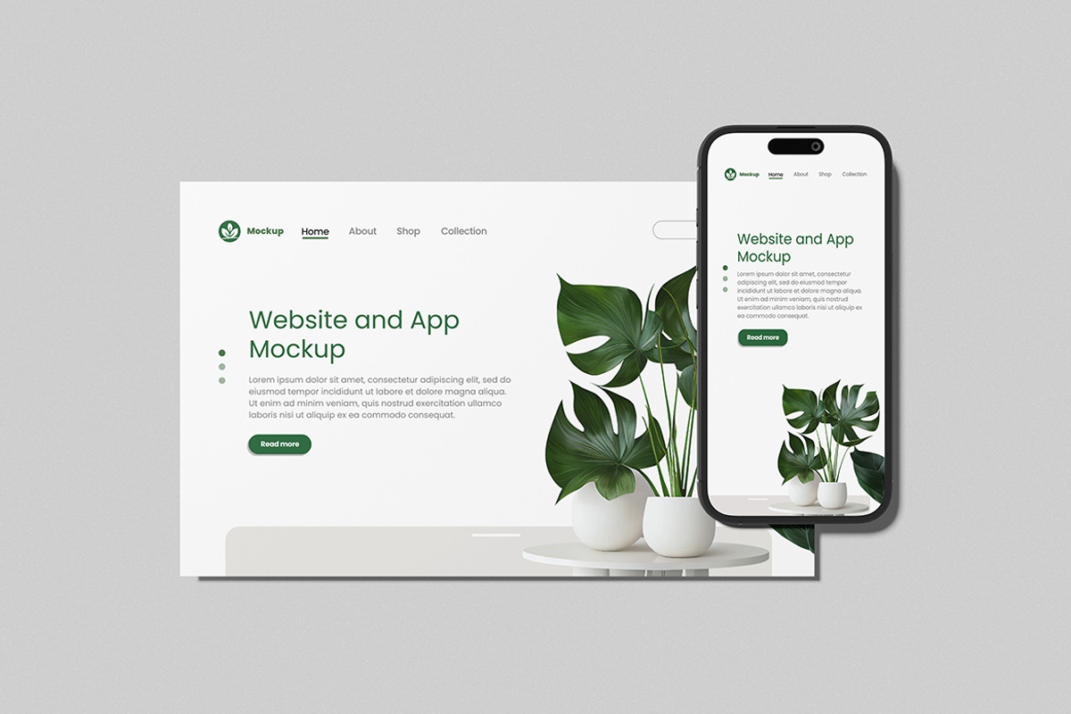 Webiste and App Mockup, a Device Mockup by swsi-studio