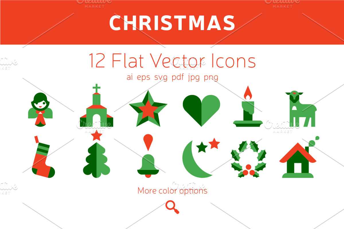 Holy Christmas Icons, an Icon by Maril | Creative Market