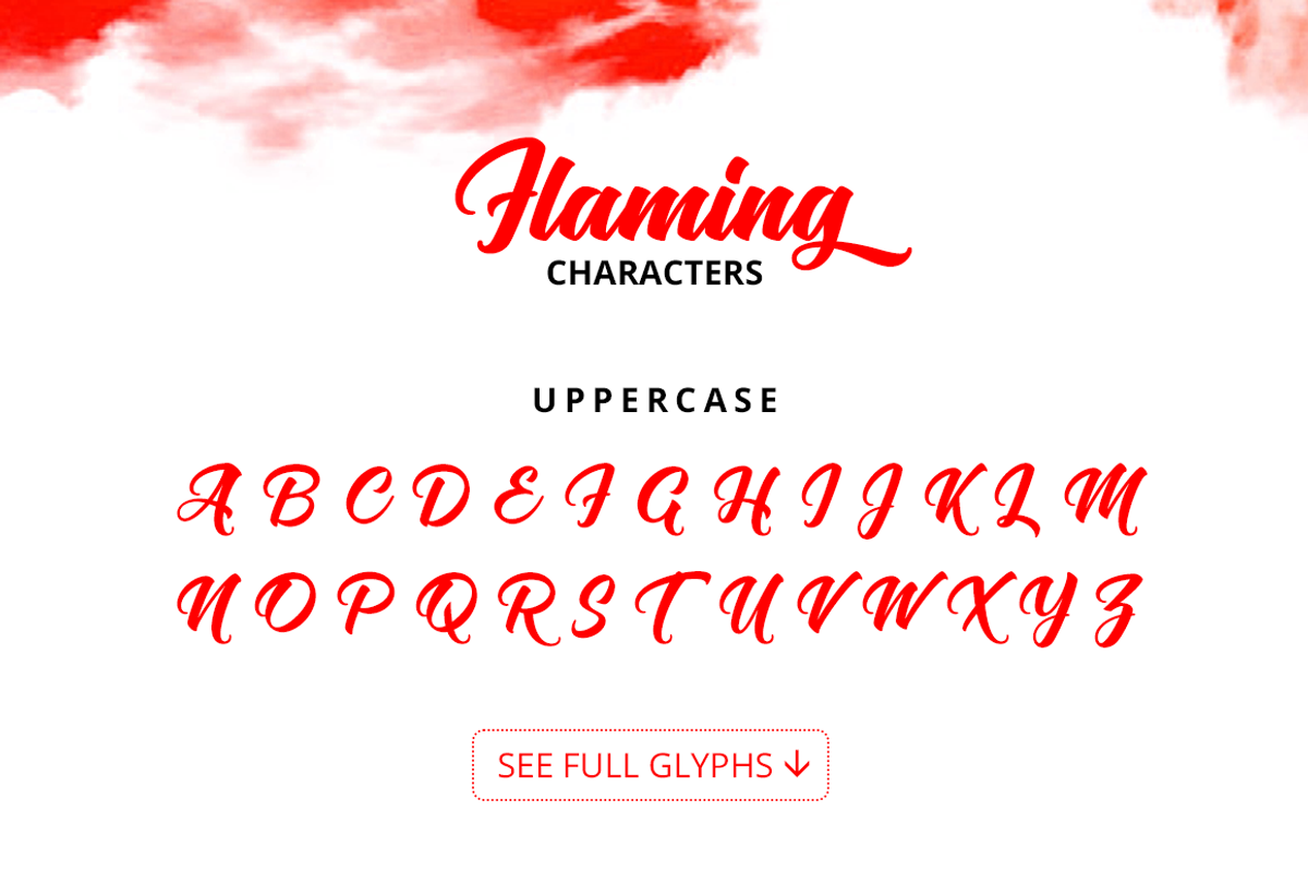 Flaming Script, a Script Font by Sikifonts