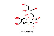 Vitamin B2 chemical formula. Vitamin, a Healthcare Illustration by ...