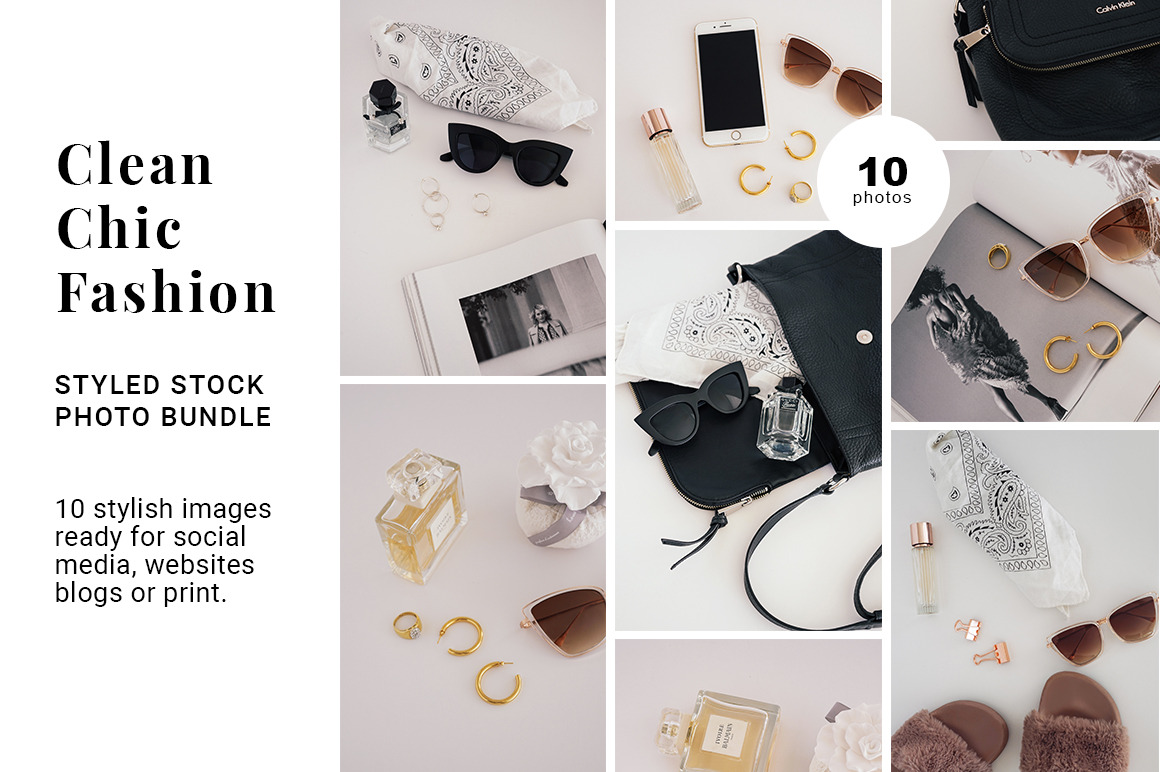 Clean Chic Fashion photo Bundle | Beauty & Fashion Stock Photos ...