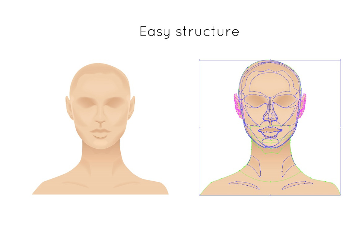 Skin tones - Adobe illustrator, a Palette Add-On by Big Bundles Shop