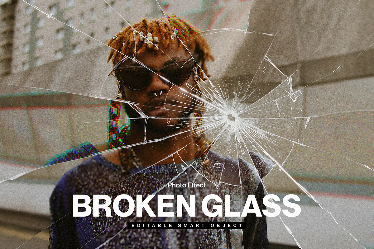 Broken Glass Photo Effect, a Layer Style Add-On by DesignerCandies