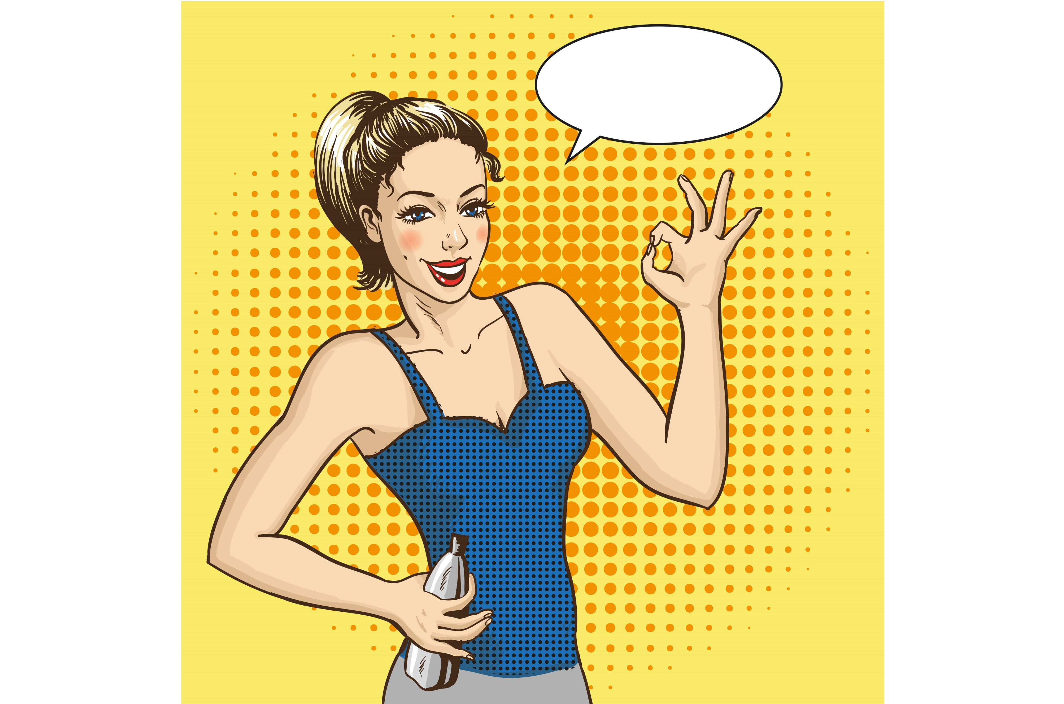 Woman smiles and shows OK hand sign, a Healthcare Illustration by Sky ...