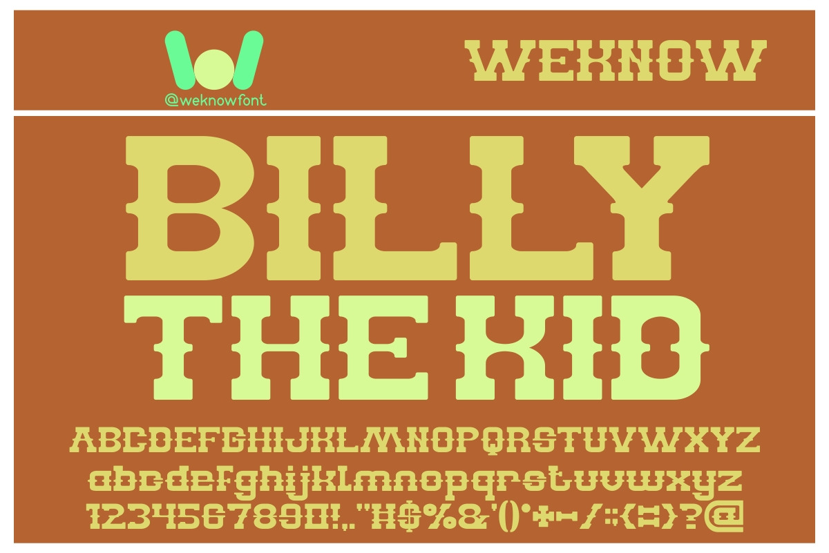 Billy The Kid font | Creative Market