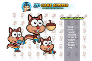 Squirrel 2D Game Sprites, an Animal Illustration by DionArtworks