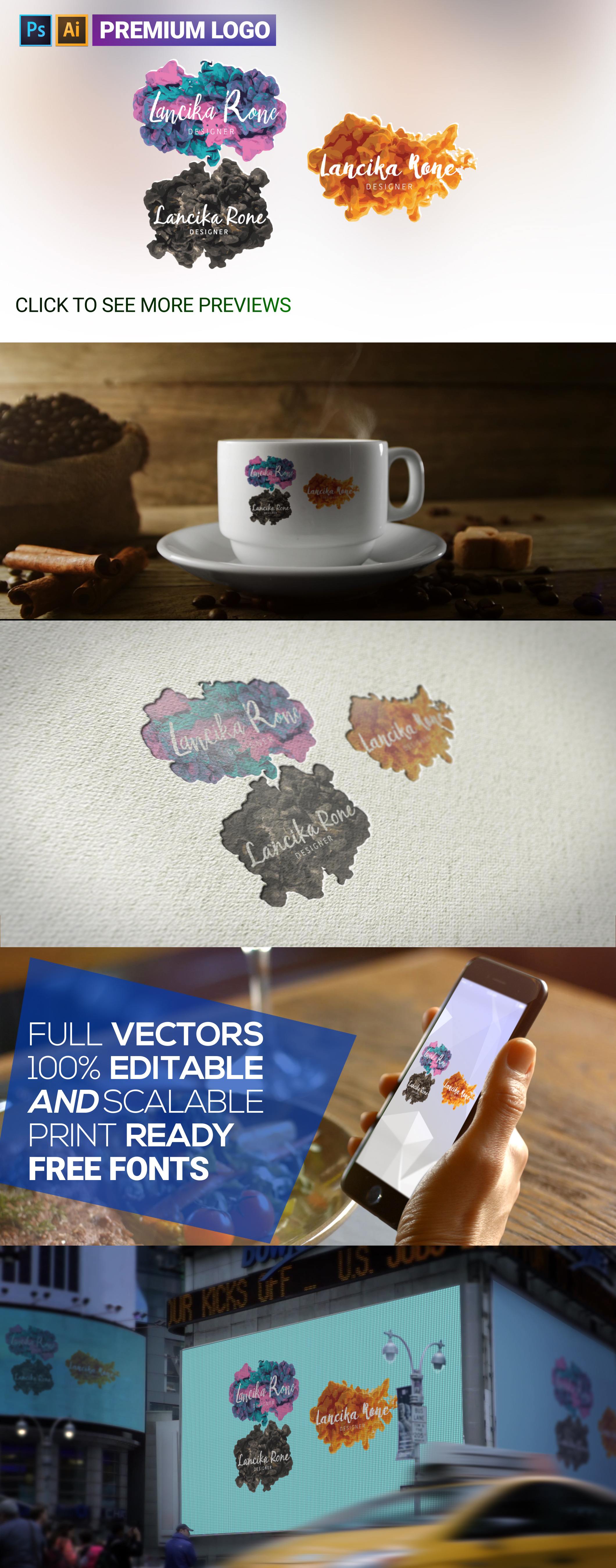 Ink Drop Logos, a Branding & Logo Template by Graphicspixel